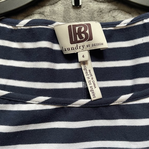 Laundry by Design | Dresses | Laundry By Design Navy Blue Striped Dress ...